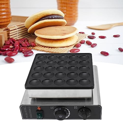 Commercial Pancake Maker, Mini Dutch Dorayaki Pancake Baker Waffle Maker Electric Muffin Making Machine 36 Holes Double Switch Non-stick Surface thermosta for Bakery Home and Kitchen (13.58*15.94*7.28inch)