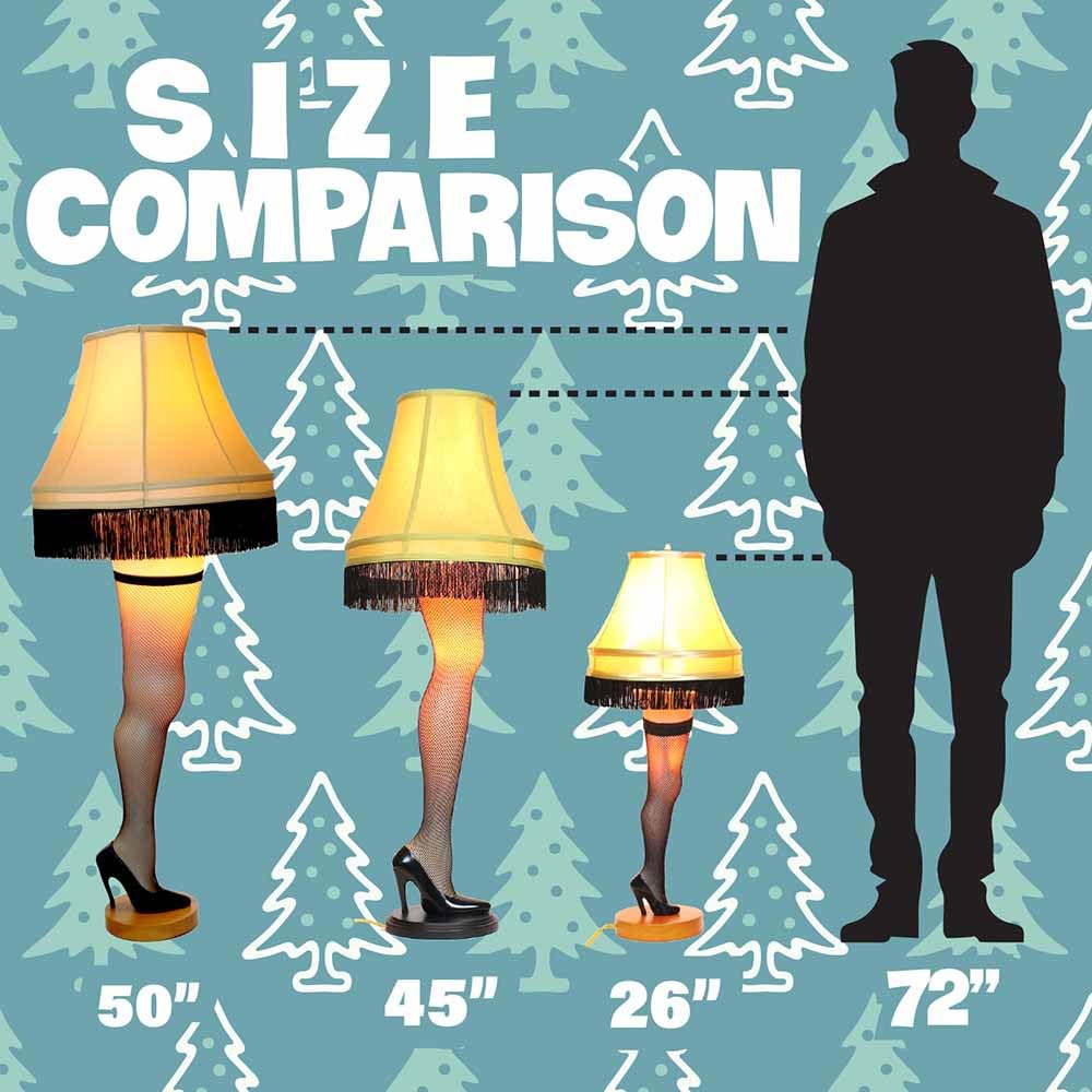 Cleveland Street Novelties 45" Christmas Deluxe Leg Lamp, Multicolor