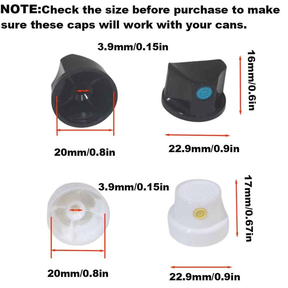Spray Paint Caps, Spray Paint Nozzles,spray paint nozzle tips, Assorted 10-Pack (10)