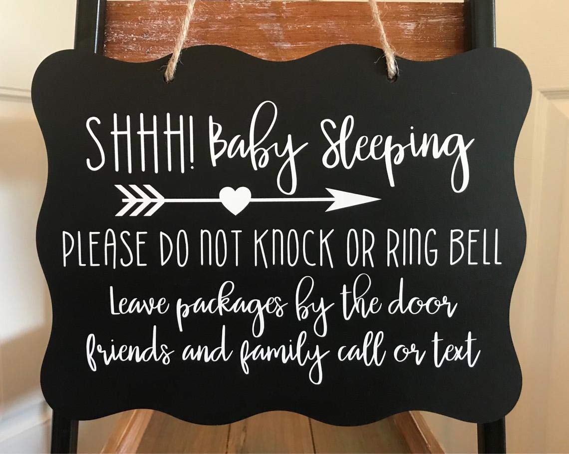 Shhh! Sleeping Baby Sign-Baby Sleeping Sign-Sleeping Baby Sign-No Soliciting Sign