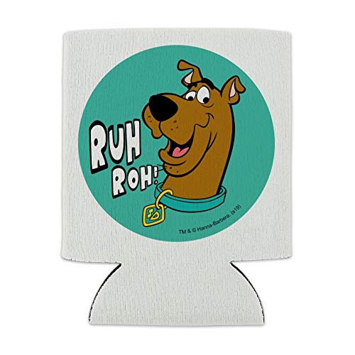 Scooby-Doo Ruh Roh Can Cooler - Drink Sleeve Hugger Collapsible Insulator - Beverage Insulated Holder