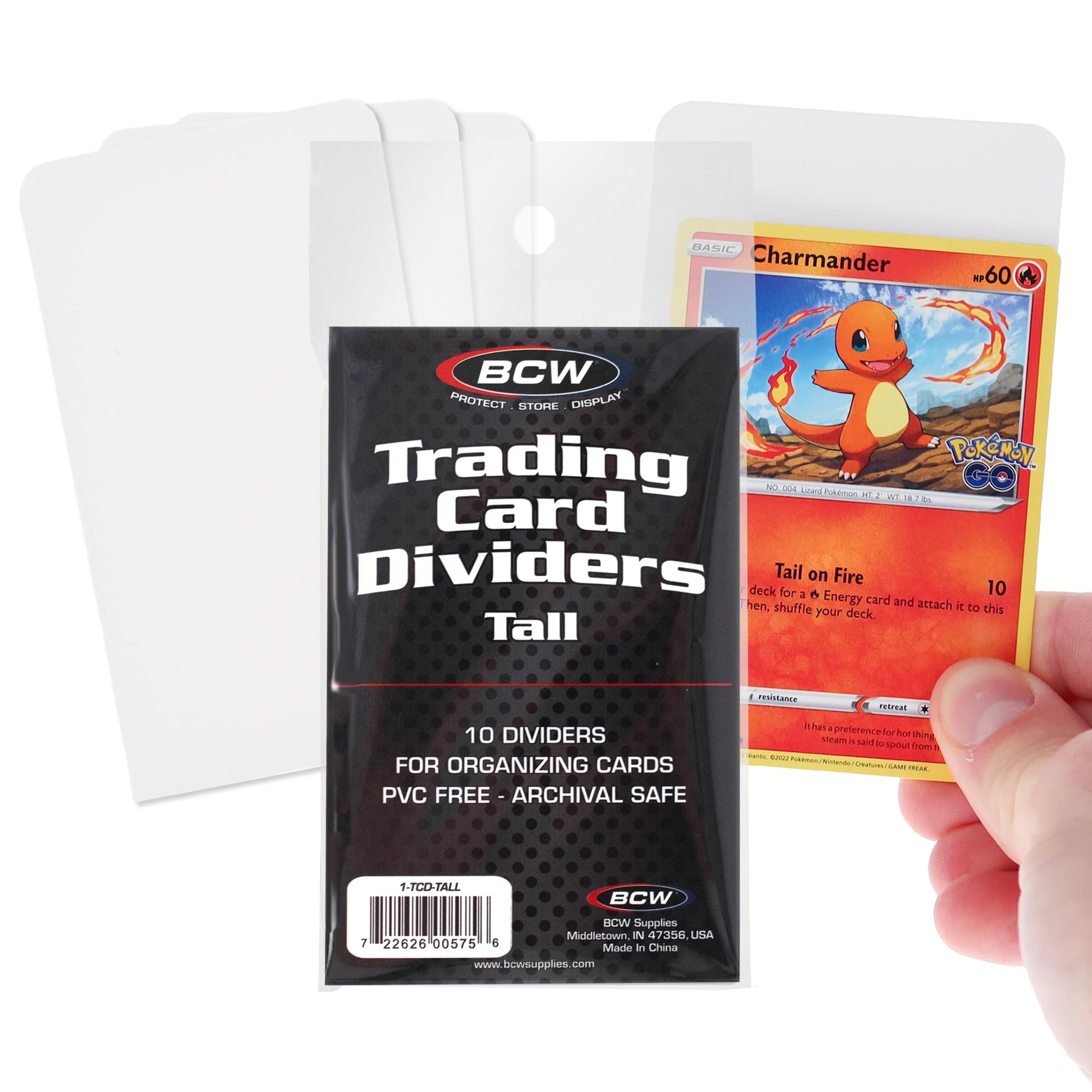 BCW Tall Trading Card Dividers - 50 ct | Archival Quality, Write-On Index Tab, 3 11/16 X 2 11/16 Inches | Fits Vault, Super Vault, QuickFold, Shoe, and Super Shoebox Boxes | Card Organizer Dividers