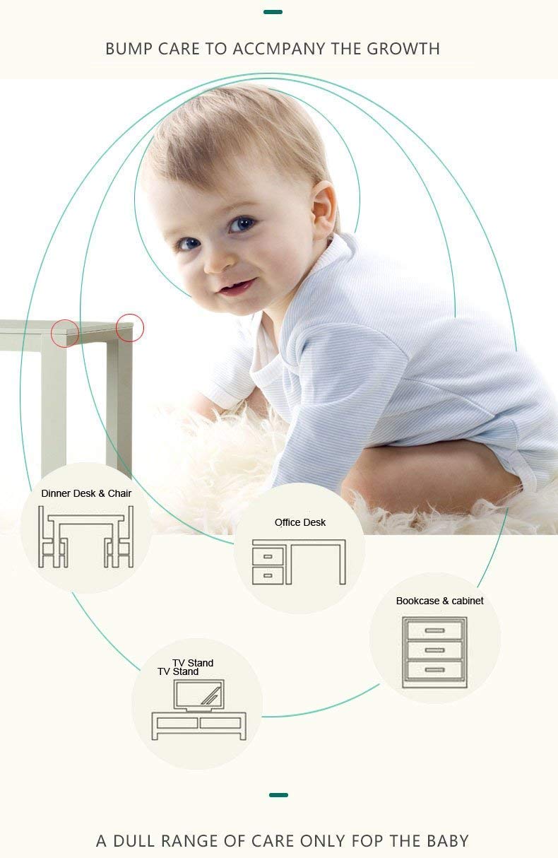 L Shape Extra Thick Furniture Table Edge Protectors Foam Baby Safety Bumper Guard 6.5 Ft. Furniture Edge Bumper Guard. Baby Proofing Edge (Ivory white)