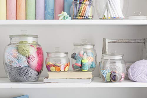 Kilner Glassware Universal Storage Jar, Durable Multi-Purpose Glass Container with Airtight Push-top Lid, 135-Fluid Ounces