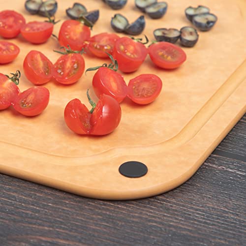 CompactStone all-around chopping board with antiskid feet and juice tank 12.8 * 17.3 * 0.24 L /orange double-sided cut board pro over the sink cutting board