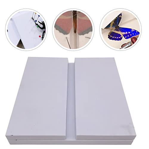 Baluue 2 Pack Insect Pinning Board Specimen Display Panel Insect Specimen Board Specimen Spreading Board Butterfly Spreading Wings