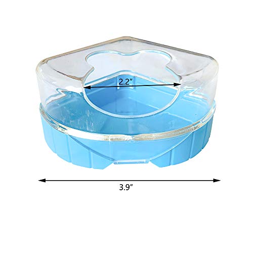 PINVNBY Hamster Bathroom Gerbil Plastic Sand Dry Bath Container Small Animal Sauna Toilet Sandbox with Scoop for Hamster Gerbil Rat Mice and Small Animal