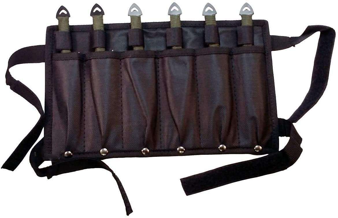 6 pcs. Ninja Tactical Combat Hunting Kunai Throwing Knife Set w/ Sheath Case