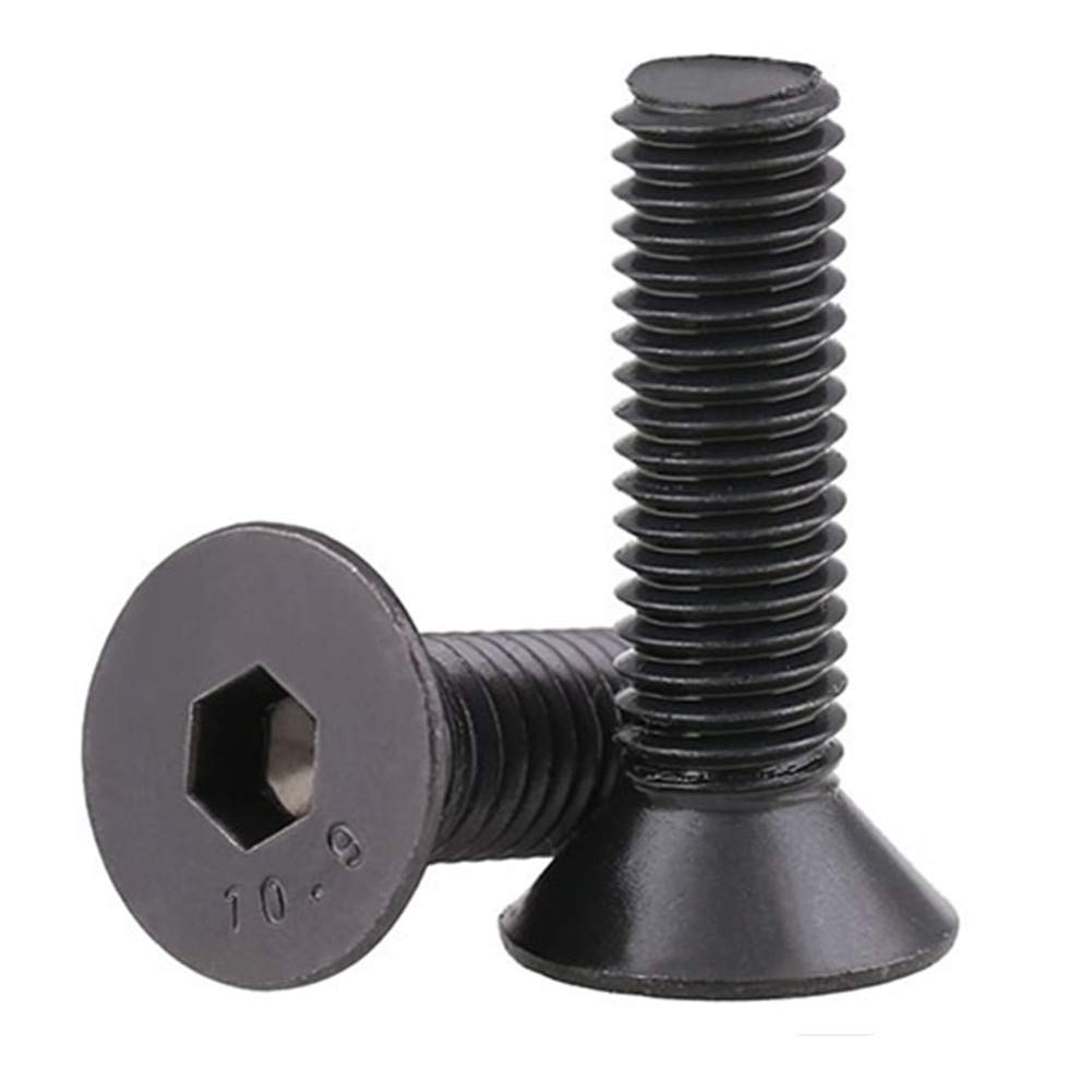 FullerKreg M6-1.0 x 25mm DIN 7991 Hex Drive Class 10.9 Black Oxide Finish Alloy Steel Flat Socket Cap Screw (Pkg of 30)