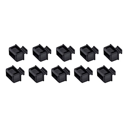 StarTech.com 10 Pack SFP Dust Cover for Open SFP/SFP+ Slot - SFP Plug - Fiber Optic Dust Caps - SFP Port Anti-Dust Cover - Network Switch Port Protector - Durable TPE Material w/Pull Tab, TAA