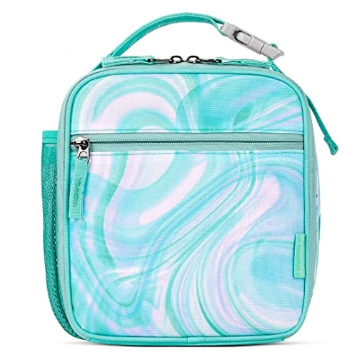 Choco Mocha Girls Lunch Box for School, Green Marble Lunch Bag for Kids