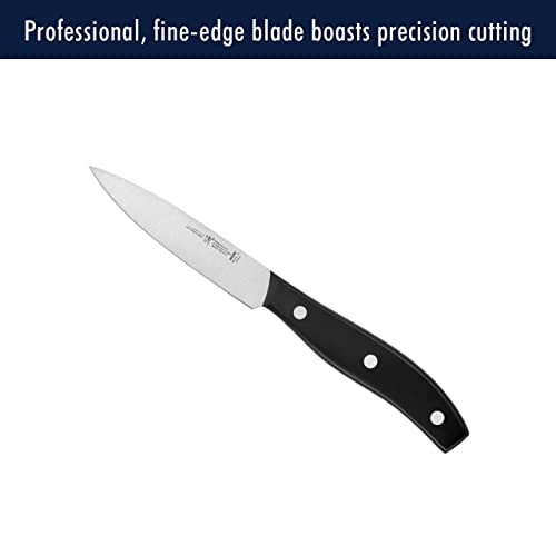 HENCKELS Definition 7-Piece Self-Sharpening Razor-Sharp Knife Block Set for Paring, Santoku, Utility, Chefs, Carving, Kitchen Shears, German Engineered Informed by 100+ Years of Mastery, Black