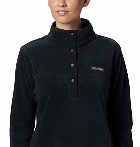 Columbia Women's Benton Springs 1/2 Snap Pullover, Black, X-Small