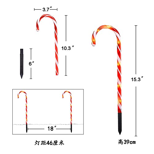Christmas Candy Cane Lights,Solar Christmas Light, Christmas Candy Cane Pathway Lights, Christmas Decoration, for Home Garden New Year Holiday Lights