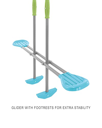 INTEX 44121E Heavy Duty Backyard Three Feature Swing Set: Includes Two Height Adjustable Swings and Glider β Plastisol-Coated Chain β Rust-Resistant Steel Frame β Anchor System β Easy Assembly