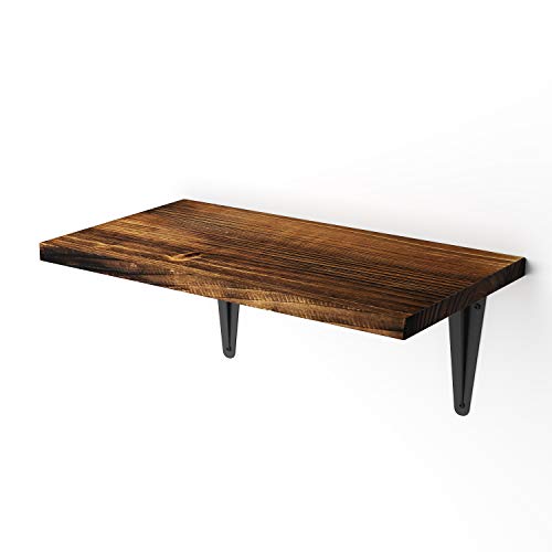 BAMFOX Floating Shelves Wall Mounted, Rustic Wood Wall Shelf for Bedroom, Bathroom, Living Room, Kitchen