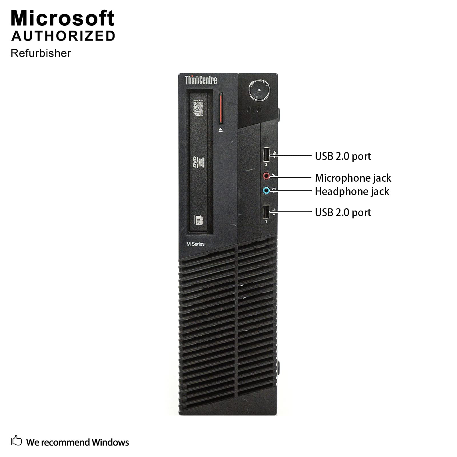 Lenovo ThinkCentre M82 Small Form Factor Desktop PC, Intel Core i5-3570 3.4GHz, 8GB DDR3 RAM, 256GB SSD, Win-10 Pro x64 (Renewed)