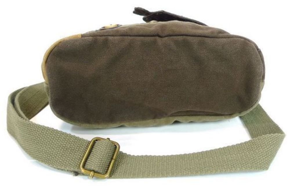 CHALA Womens' Canvas Patch Crossbody Handbag with Keyfob- Sand (Frog - Sand)