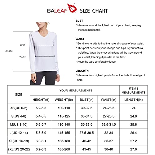 BALEAF Women's Long Sleeve Running Shirts Quick Dry Workout Shirts Navy Size L