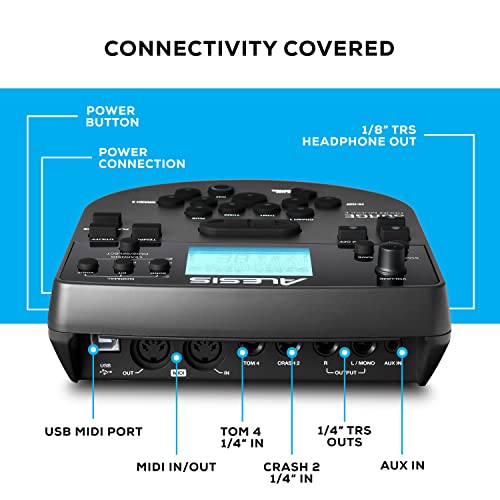 Alesis Drums Surge Mesh SE Kit and Drum Essentials Bundle - Electric Drum Set with USB MIDI Connectivity, Drum Throne and On-Ear Headphones