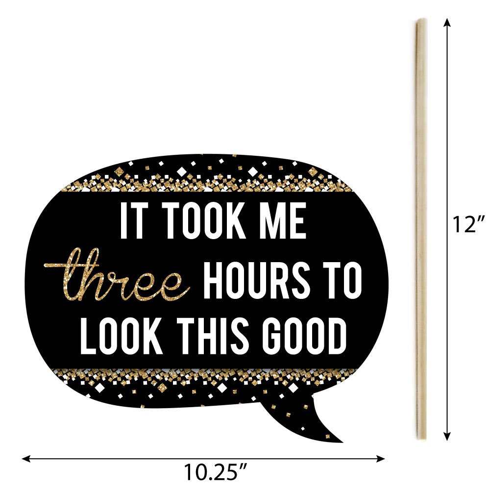 Big Dot of Happiness Funny Prom - Prom Night Party Photo Booth Props Kit - 10 Piece