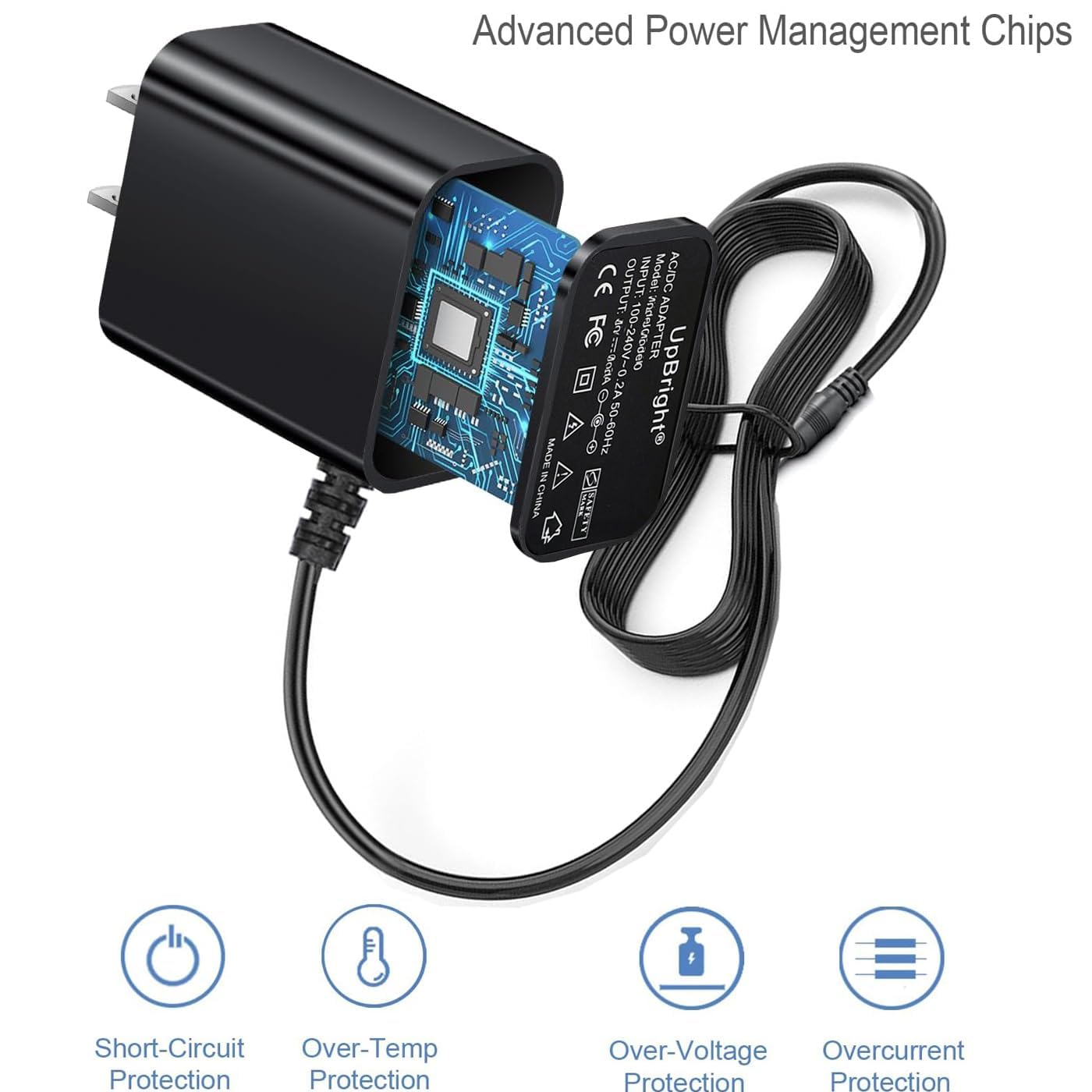 UpBright 6V AC/DC Adapter Compatible with Knee Icer Wrap D0660 10701 Kodiak Cube Glacier 10901 BEG10711 D 0660 00660 Logitech F540 Wireless Base A-E0001 843-000038 6VDC 600mA 6.0V Power Supply Charger