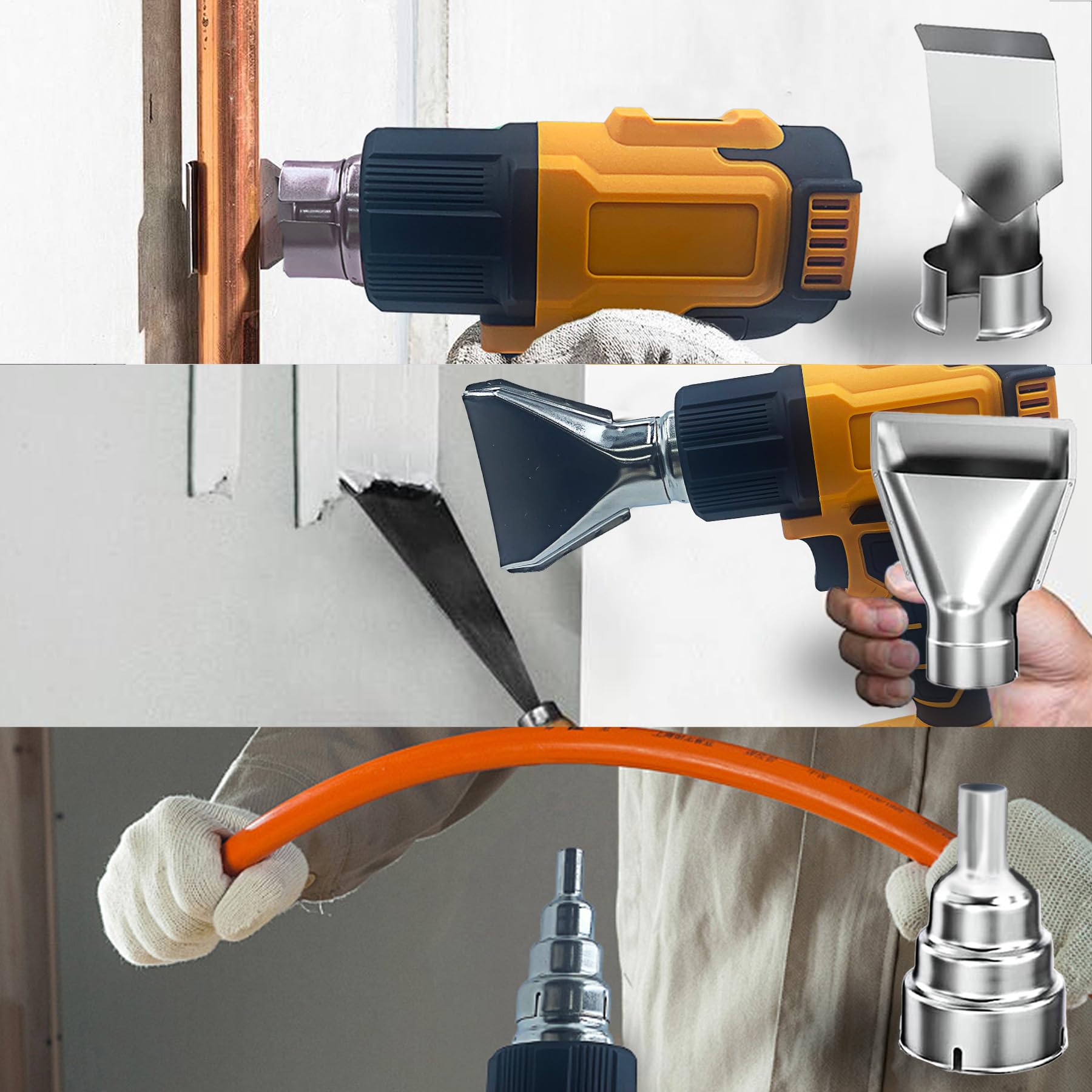 Cordless Heat Gun for Dewalt 20v Battery, 1022℉ Fast Heating Soldering Hot Air Gun for Shrink Tubing, Heat Gun For Crafts, Shrink Wrap, Electronics, Resin,Wire Connectors(Without Batteries)