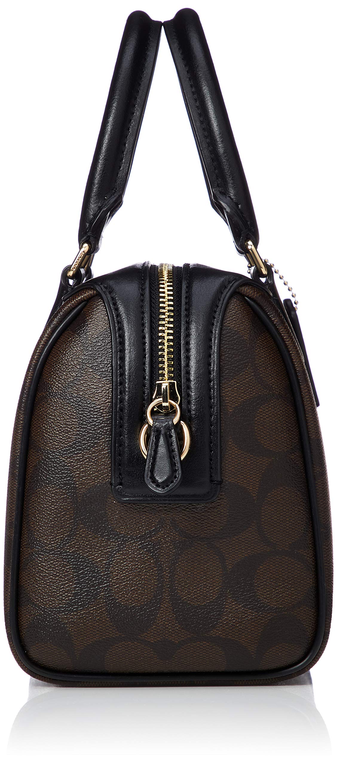 Coach F32203 Signature Shoulder Bag, PVC Leather, 2-Way, Brown/Black