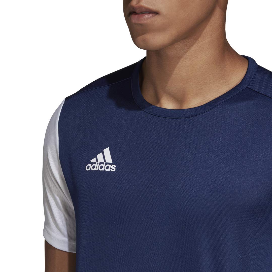 adidas Originals Mens Estro 19 JSY Jersey, Dark Blue/White, Large US