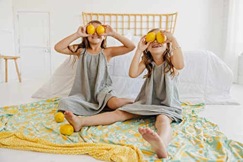 Copper Pearl Jumbo Premium Knit 3 Layer Stretchy Throw Blanket Lemon