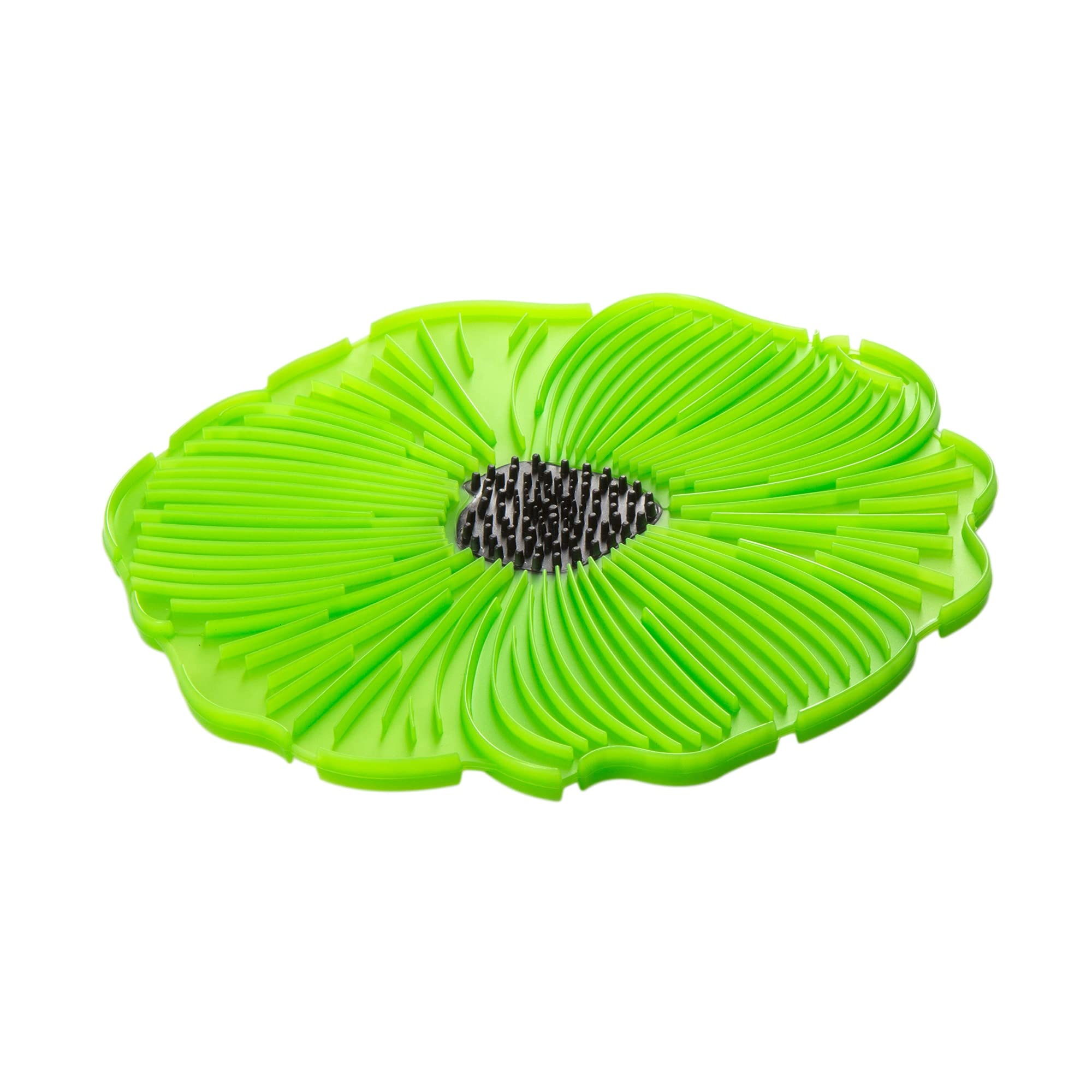 Charles Viancin - Poppy Pop Food Safe Silicone Trivet - 8''/20cm -Withstands Temperatures up to 220°C/428°F -BPA-Free, Plastic Free, Food-Grade Silicone -Microwave and Dishwasher Safe - Green Parakeet