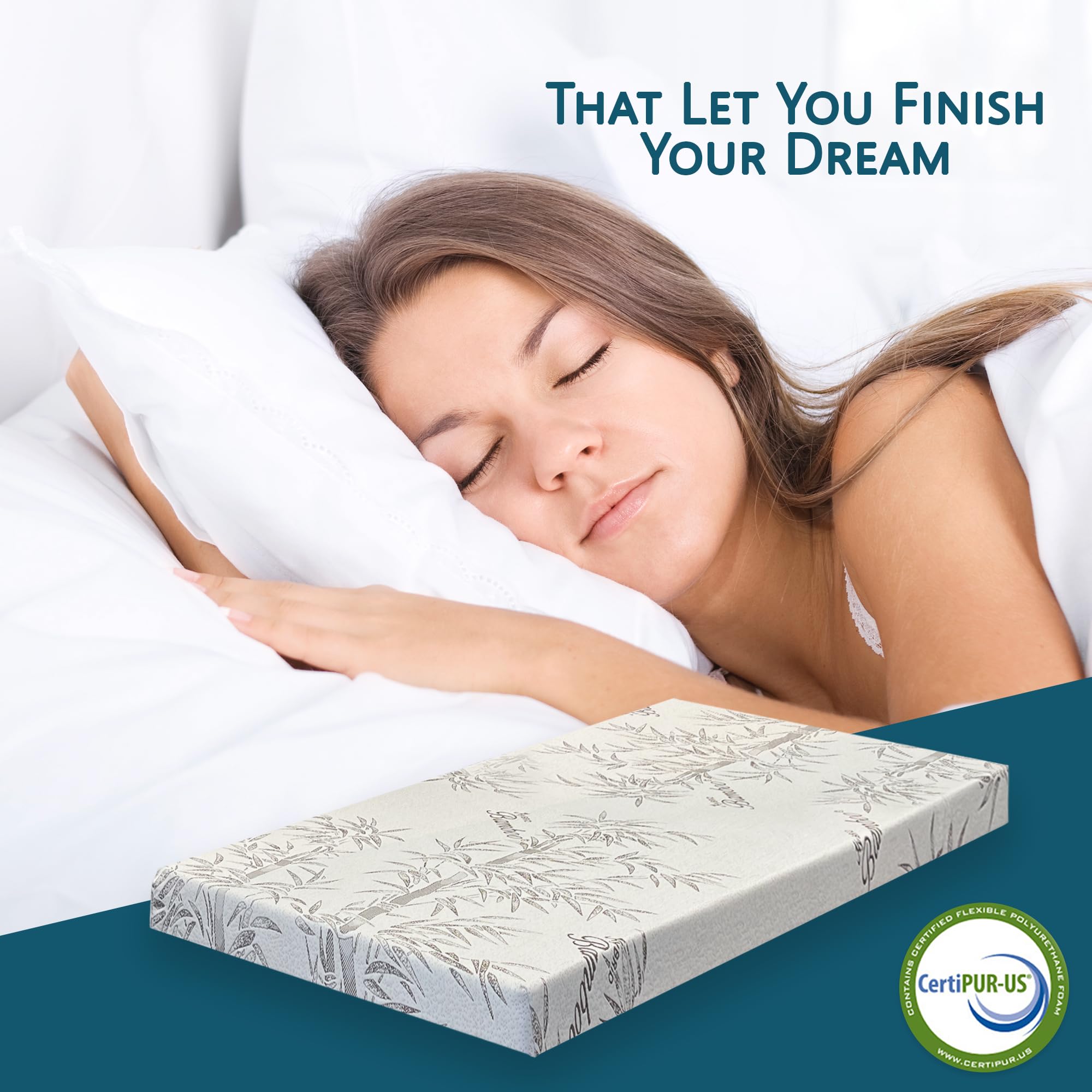 Viscologic Econo 6" Twin/Single Size Mattress in a Box Cool Resilient Medium Firm Flippable Foam | for Everyone, Kids to Adults | Use with Bunk Bed/Trundle/Platform Bed | CertiPUR-US® Certified