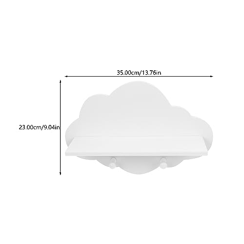ARTIBETTER 1pc Shelf Blush Decor Wood Storage Shelves White Storage Shelves Wall Cloud Shelf for Nursery Floating Shelves Wooden White Storage Shelf Wall Mounted Shelves Finishing Shelf Fold