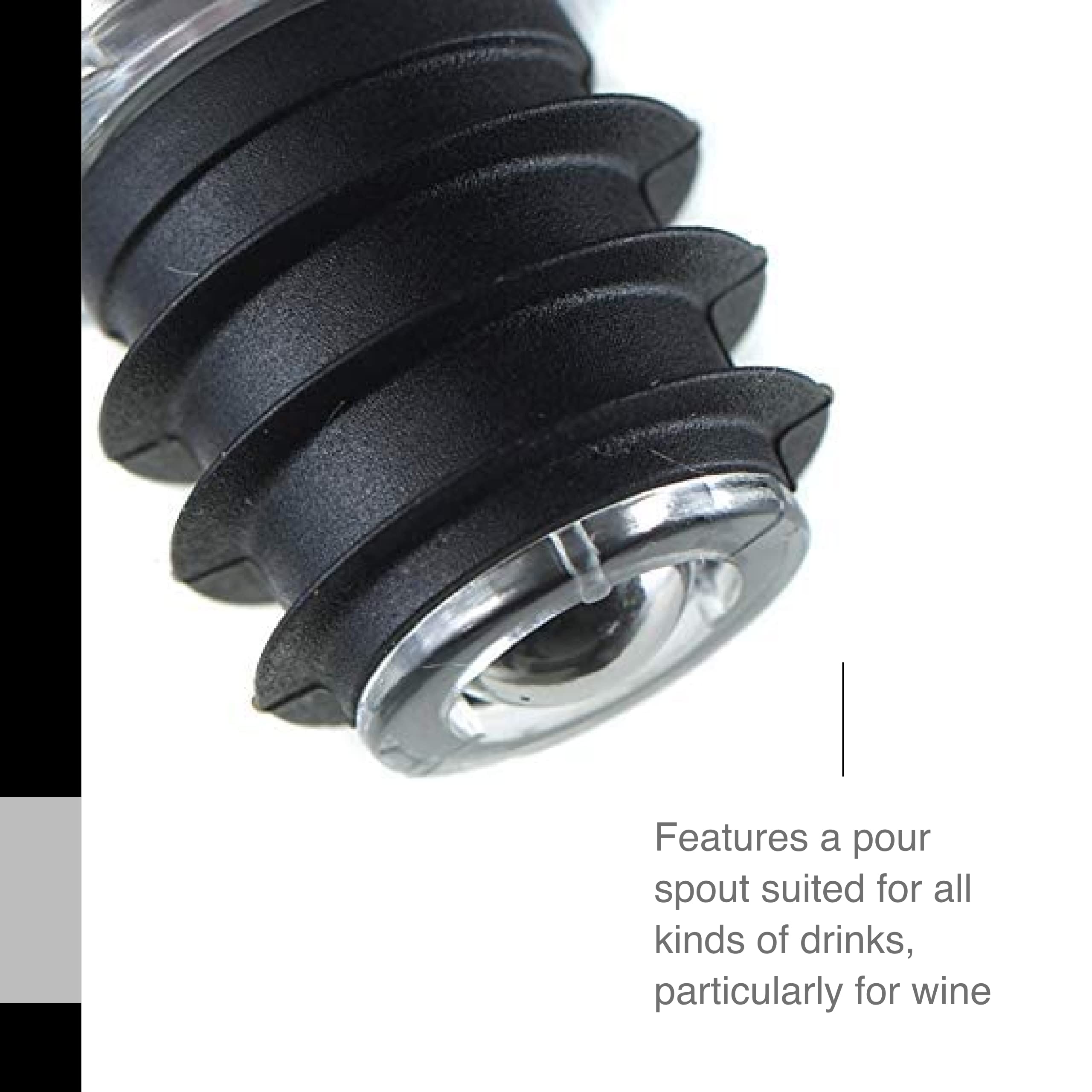 AdHoc Icepour Wine Chiller and Pourer - White Wine Chiller with Built-In Wine Aerator - Wine Pourer with Stainless Steel Ice Rods - Hand Wash - Stainless Steel, 7.5"