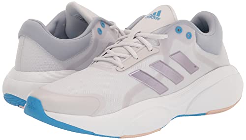 adidas Women's Response Running Shoe, Dash Grey/Matte Purple Metallic/Pulse Blue, 8.5