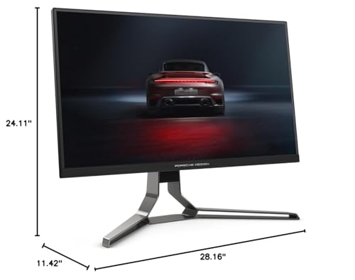 AOC Porsche Design Agon PRO PD32M 32" Gaming Monitor, 4K UHD 3840x2160,144Hz 1ms, DisplayHDR 1400, MiniLED Backlight, Xbox PS5 Switch, Height Adjustable Stand,Black