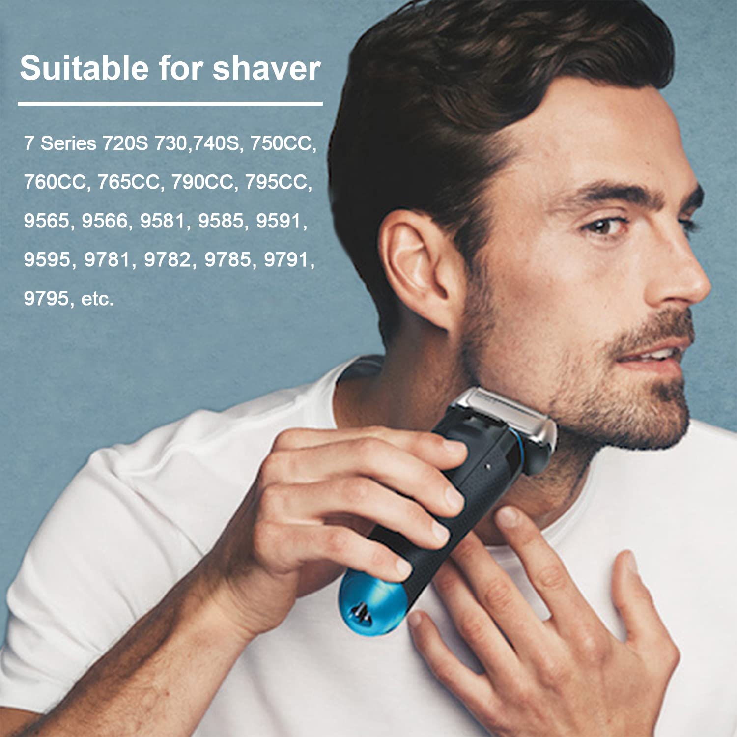 70S Series 7 Replacement Head for Braun Electric Foil Shaver, Compatible with Braun Series 7 720,750CC,760CC, etc,