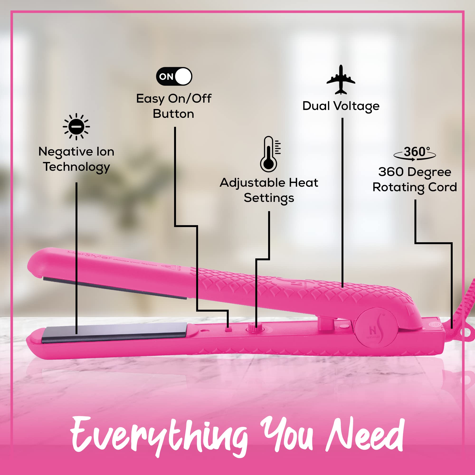Herstyler Ceramic Flat Straightener