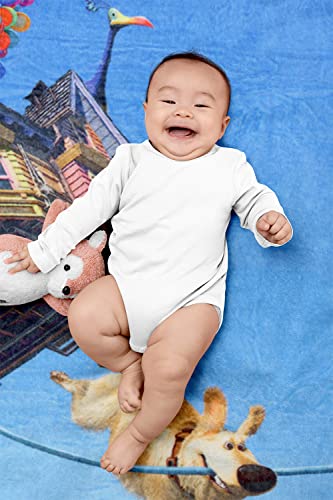 Disney UP Hang On Dug Micro Raschel Throw Blanket 46"x60" (116cm x 152cm)