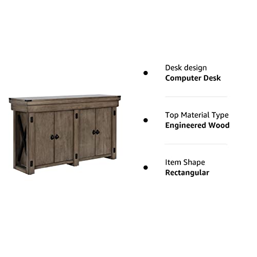 Ollie & Hutch Flipper Wildwood 55 Gallon, Rustic Gray Aquarium Stand