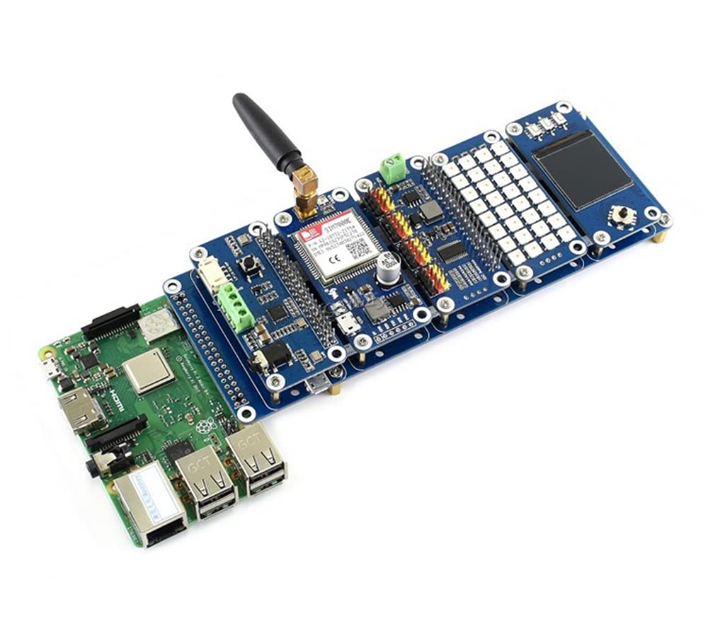 XYGStudy Stack HAT I/O Expansion Connector for Raspberry Pi, 5 Sets of 2x20 Pinheaders, Directly Pluggable, USB Power Port