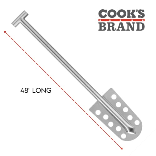Cook's Brand KT1048P 48' Commercial Perforated Kettle Paddle, Heavy Duty Stainless Steel