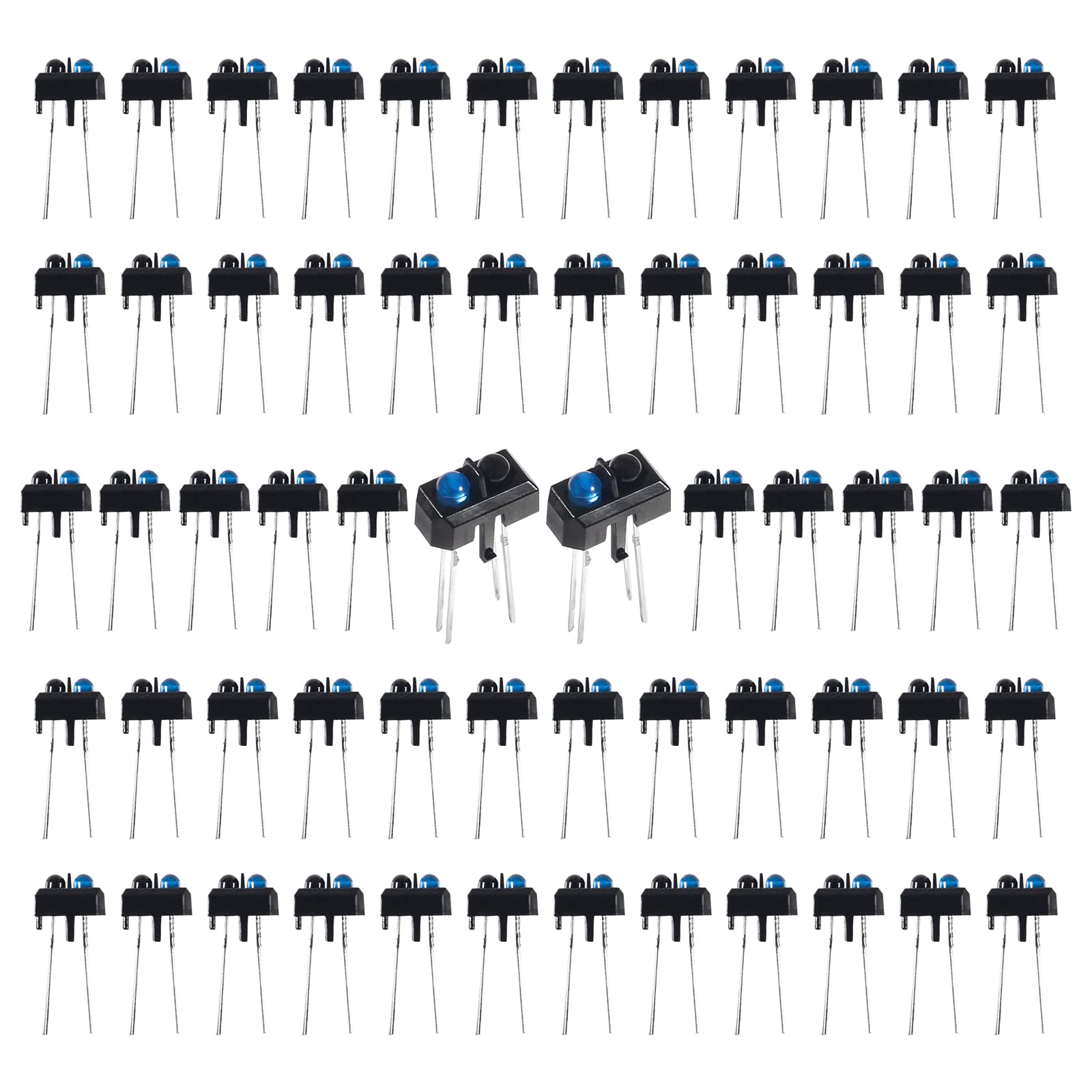 Alinan 60pcs TCRT5000 Sensor TCRT5000L Reflective Optocoupler with Transistor Output Infrared 950mm 5V 3A for Smart Car Robot