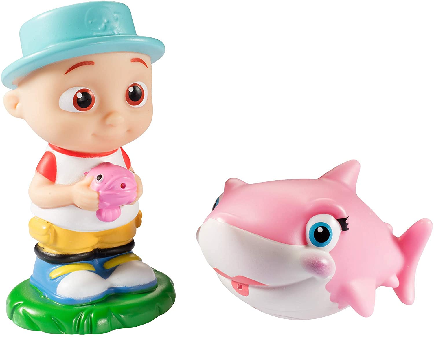 CoComelon Water Squirter Toys for Pool & Bath, 6-Pack - Officially Licensed - JJ, Baby Shark, Turtle, Fish Figure Playset - Easter Basket Stuffer Gift for Toddlers, Preschoolers, Kids - 18mo+