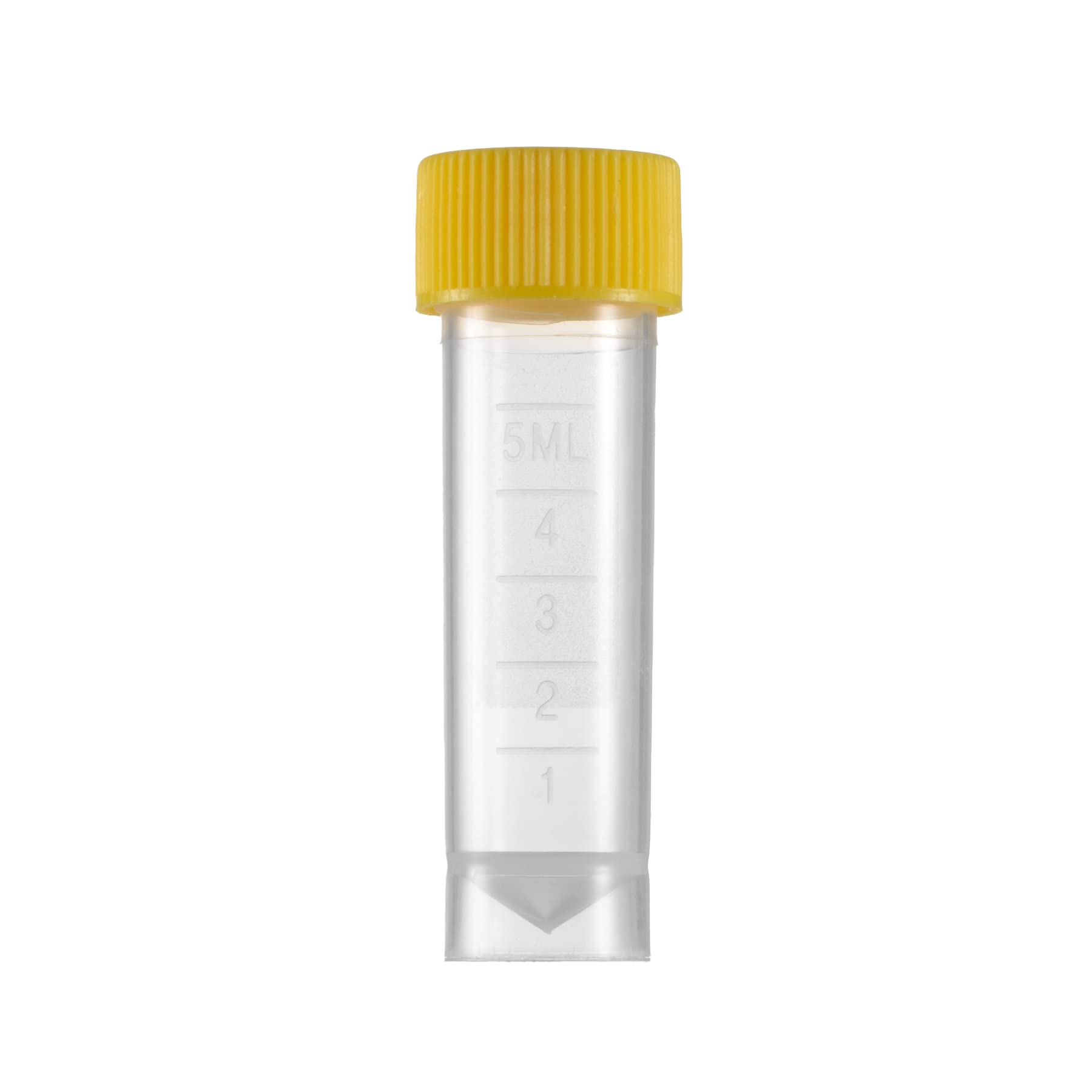Eowpower 80 Pieces 5 ml Flat Bottom Plastic Graduated Sample Vial Tube with Screw Caps, Small Sample Bottles with Lid