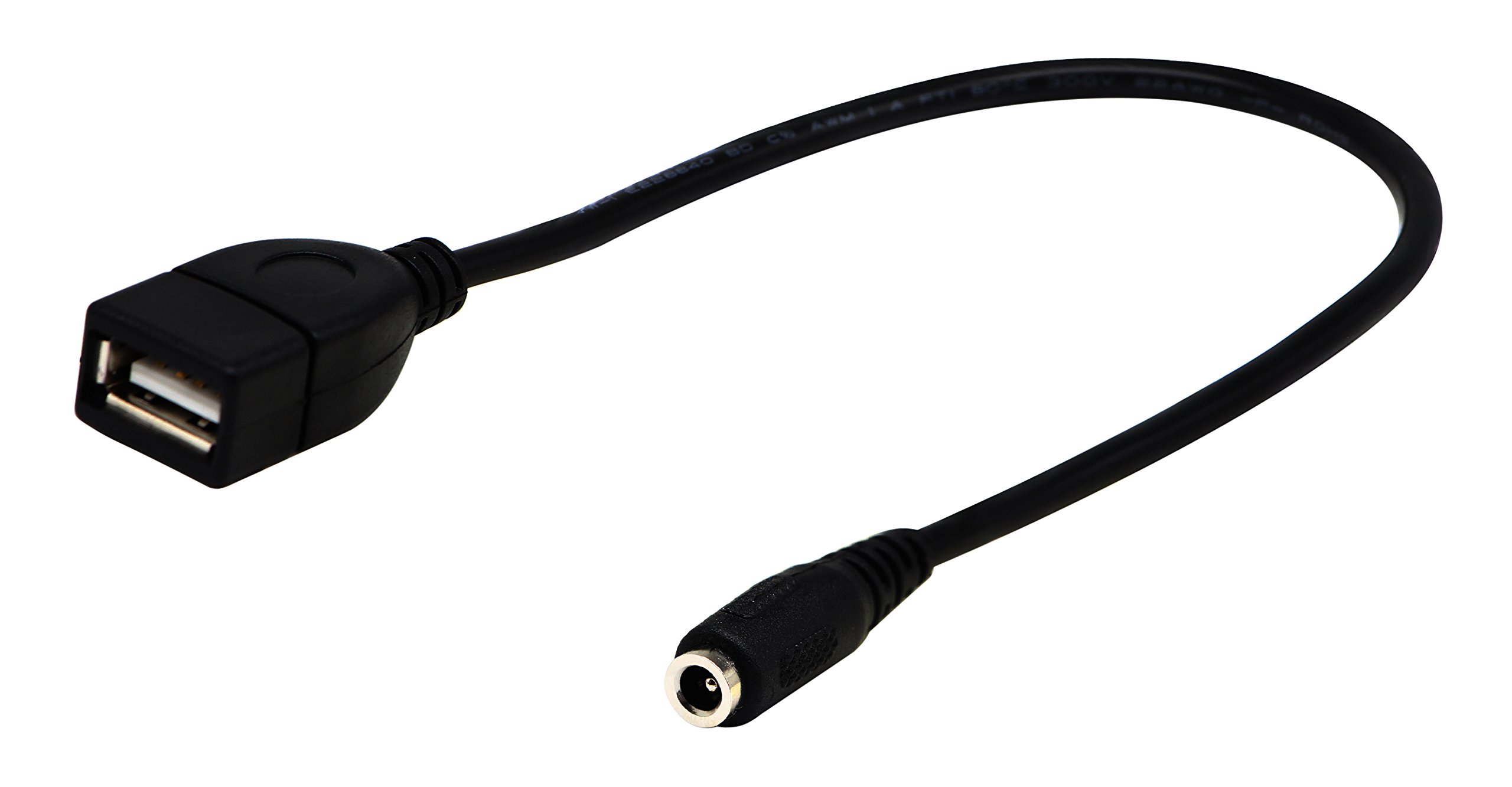 zdyCGTime USB 2.0 AFemale to DC 3.5x1.35mm Female Adapter Cable 5 Volt DC Barrel Power Jack Charging Cable for Tablet, Electronic Dog, Access Control Attendance (28CM/11inch F/F, DC 3.5x1.35mm-2packs)