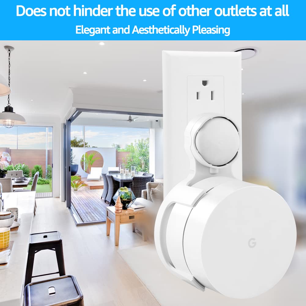 Google WiFi Wall Mount 3 Pack, WiFi Accessories for Google WiFi 1st Generation System and Google WiFi Router Without Messy Wires or Screws (White(3 Pack))