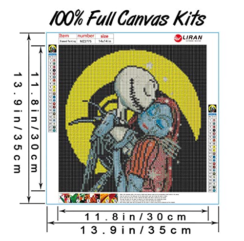 Halloween Diamond Painting Kits for Adults,5D Diamond Art Kit,Diamond Painting Kit Full Drill Round for Gift,Wall Decor,Relaxing(12x16)