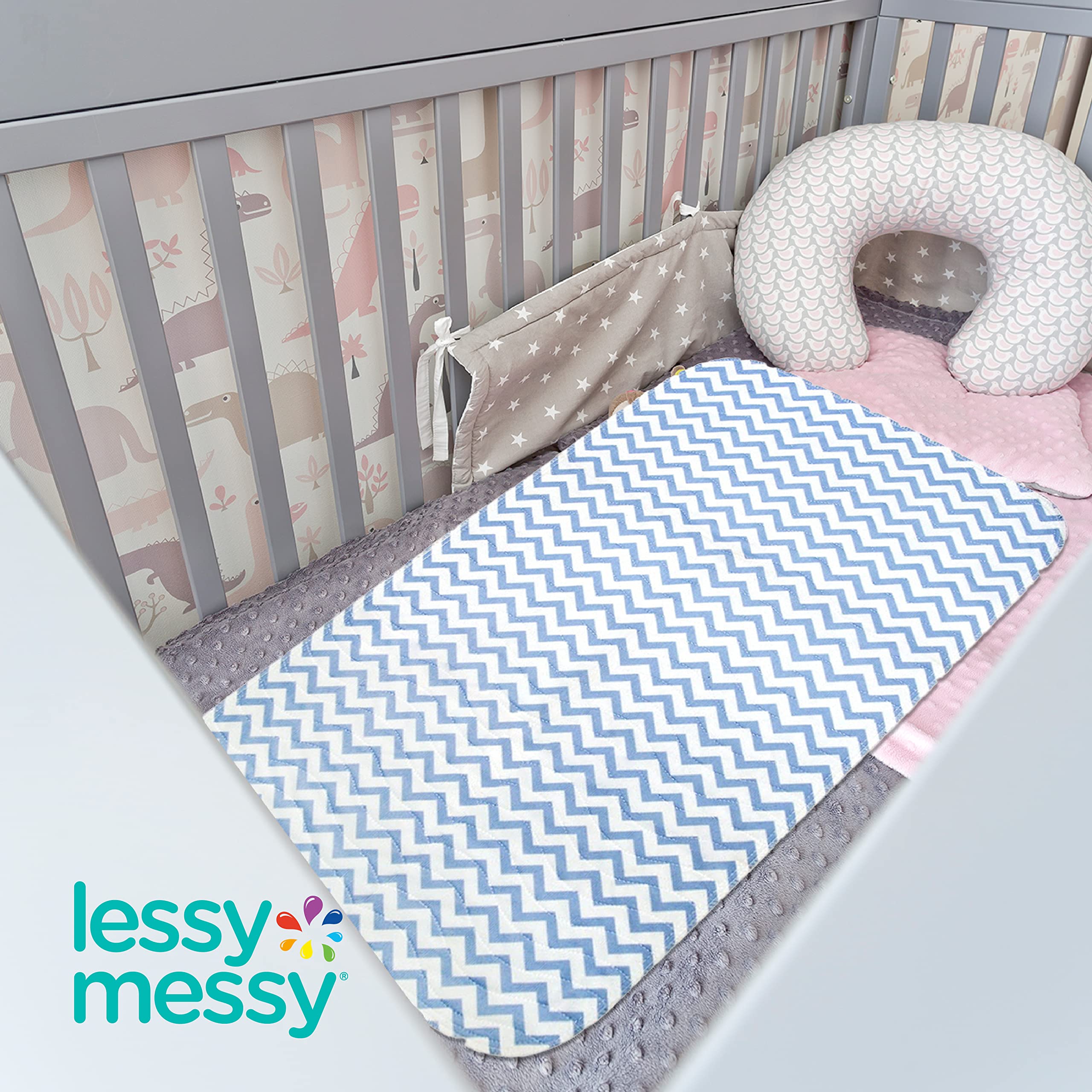 Portable Diaper Changing Mat - Waterproof Machine Washable & Dryer Safe Baby Changing Pad | Extra Large Travel Mat (30" x 20") | Stylish Animal Print Design