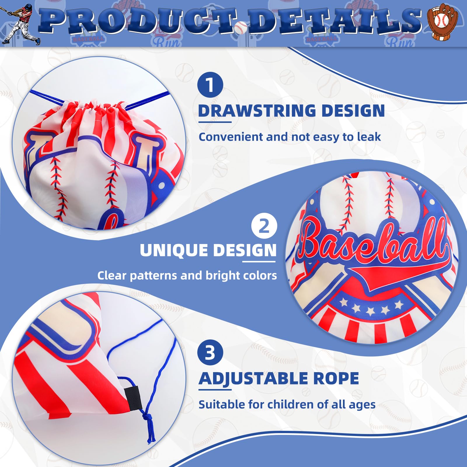 72Pcs Baseball Party Favors, Baseball Birthday Party Favors Includes Baseball Bag Mini Baseball Wristband Keychain Slap bracelet for Kids Baseball Birthday Party Supplies
